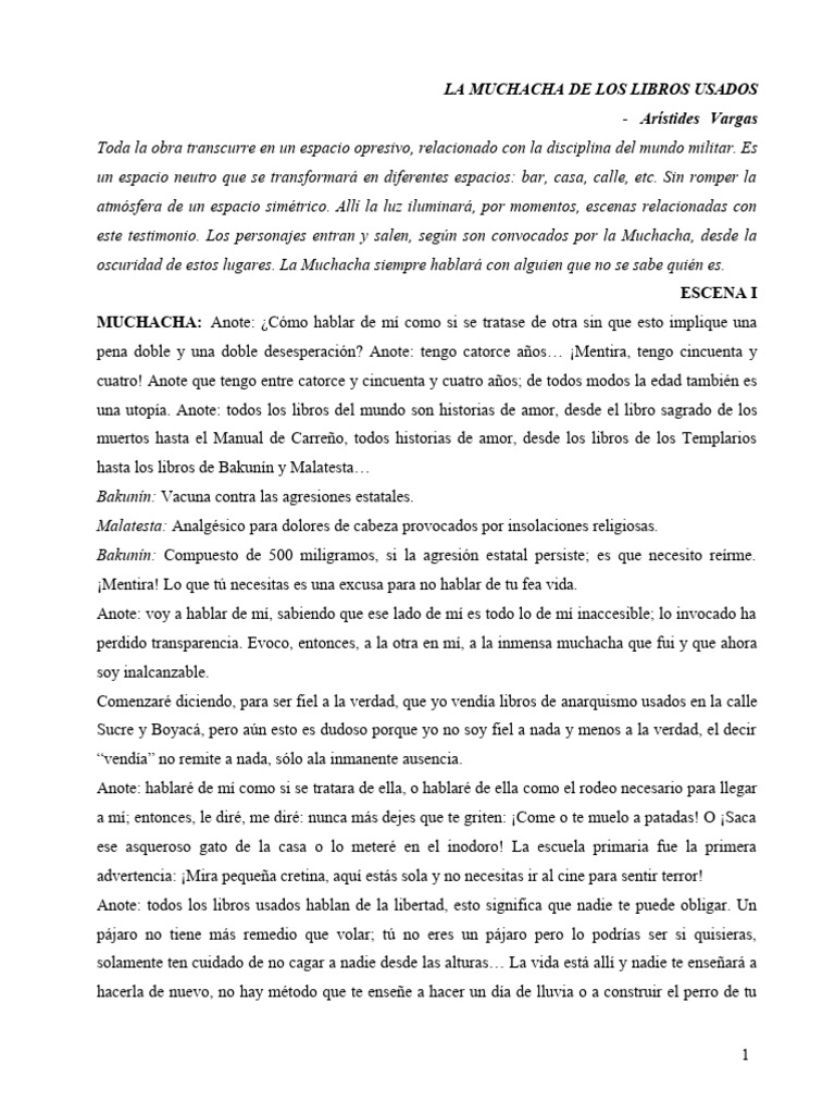 La Muchacha de Los Libros Usados - ARISTIDES VARGAS | PDF | Amor