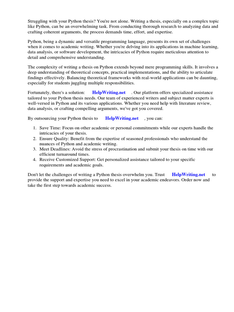 Thesis Python Pdf Python Programming Language Programming 7405