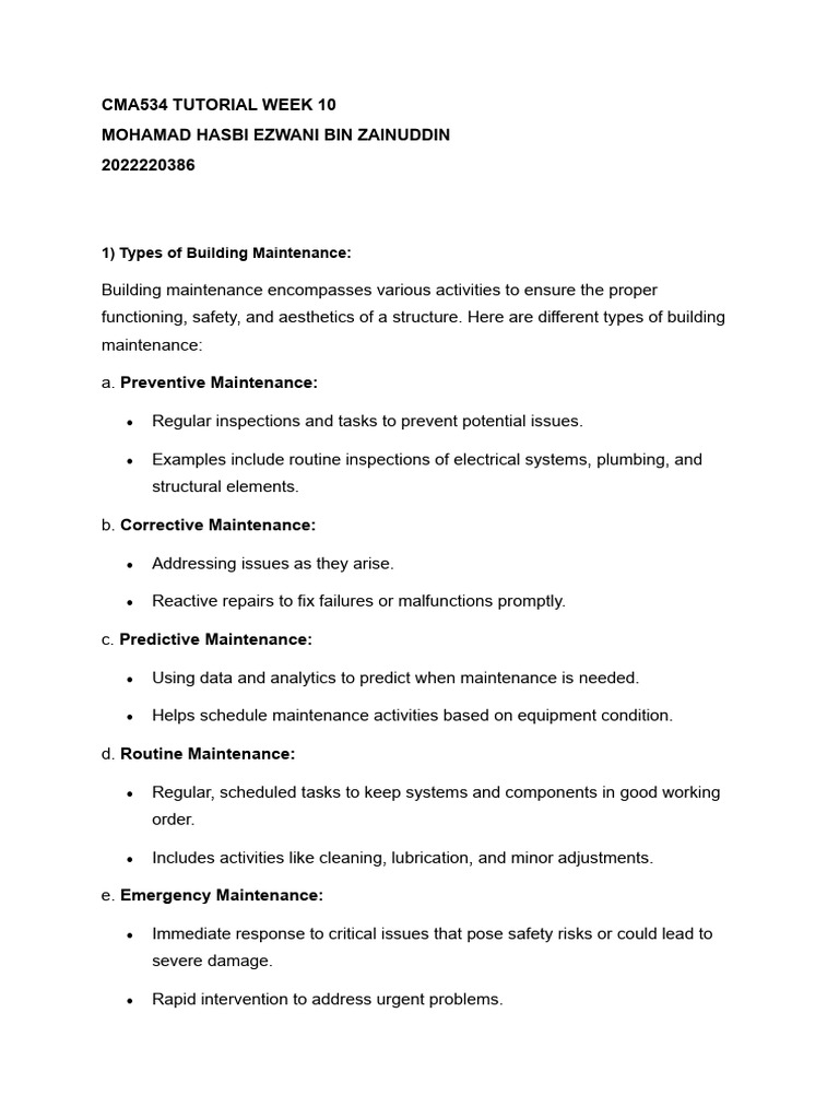 Cma534 Tutorial Week 10 | PDF | Building Information Modeling | Computing