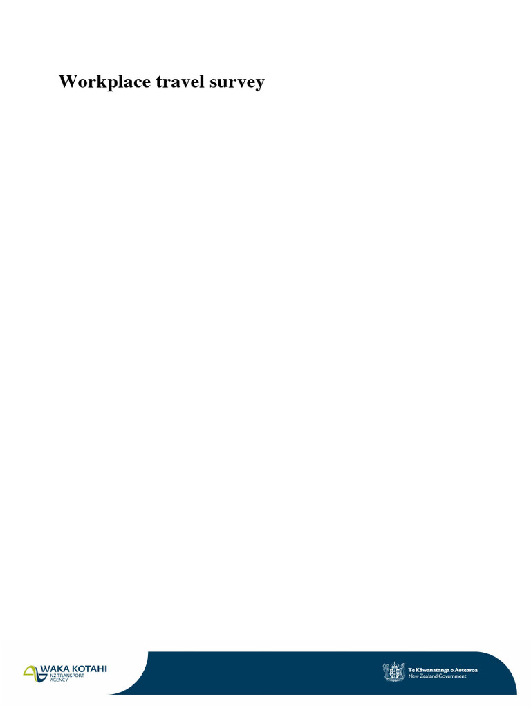 Workplace Travel Survey Questionnaire Template | PDF | Public Transport ... Workplace Travel Survey Questionnaire Template | PDF | Public Transport ...