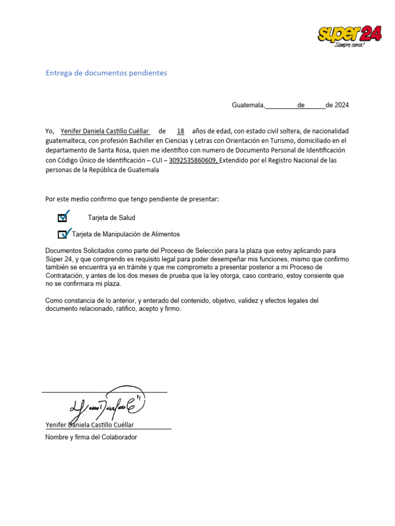 Documentos Pendientes para Súper 24 | PDF | Ciencias sociales