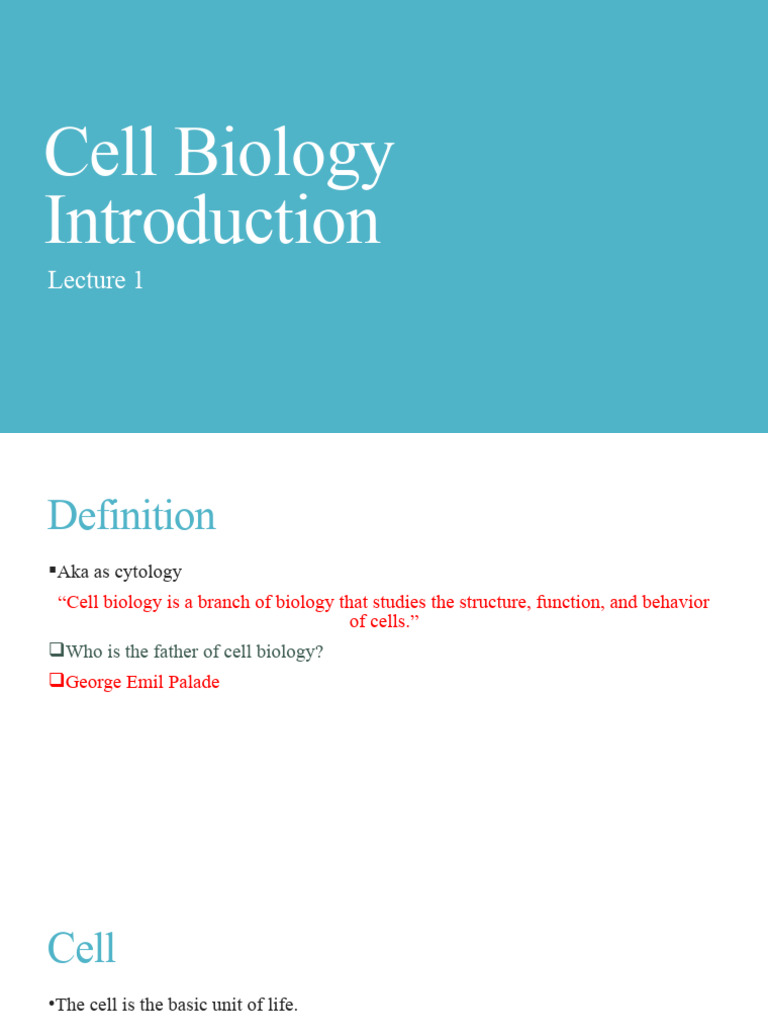 Overview of Cell Biology and Organelles | PDF | Endoplasmic Reticulum ...