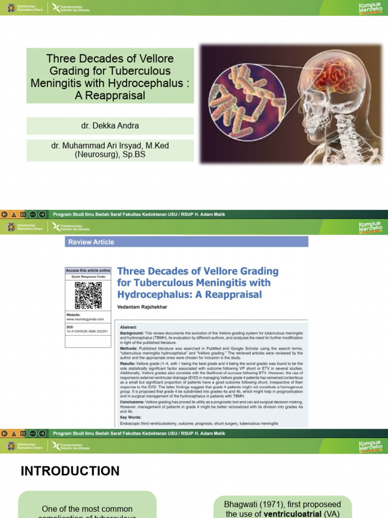 Vellore Grading for TBM with Hydrocephalus | PDF | Wellness