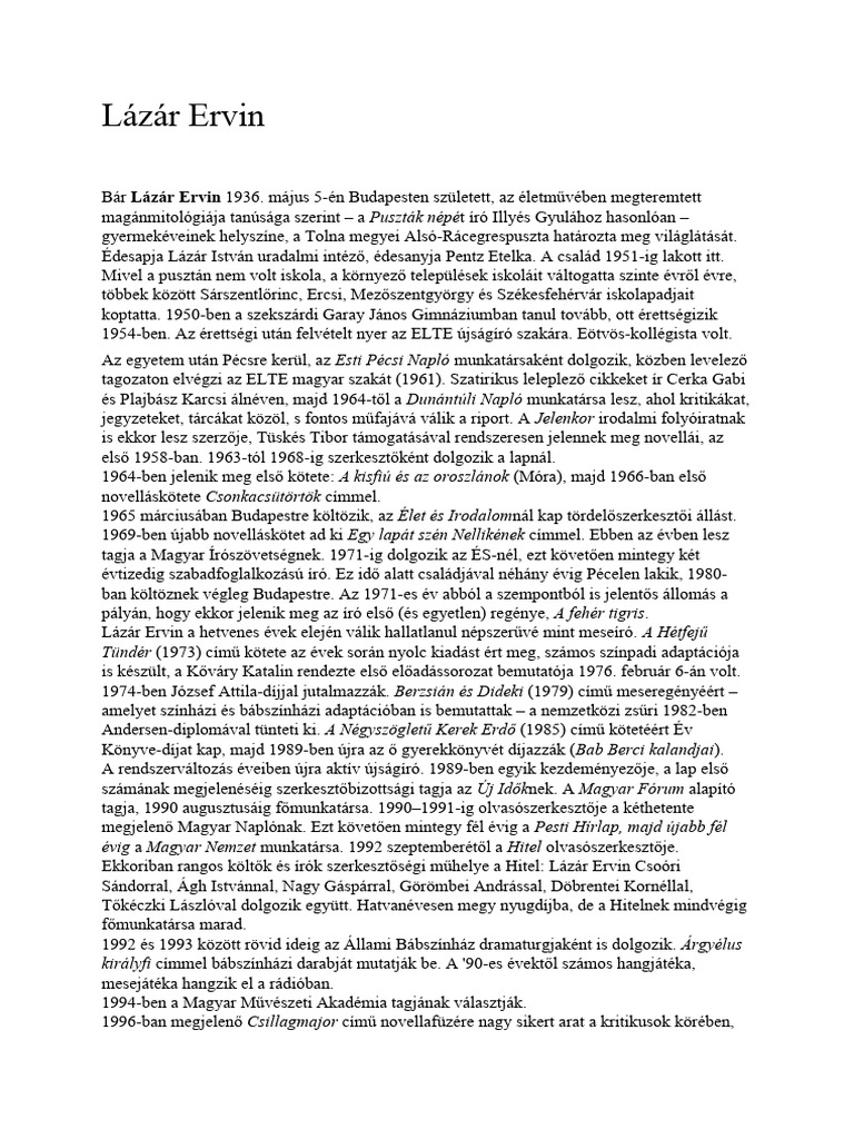 Lázár Ervin | PDF