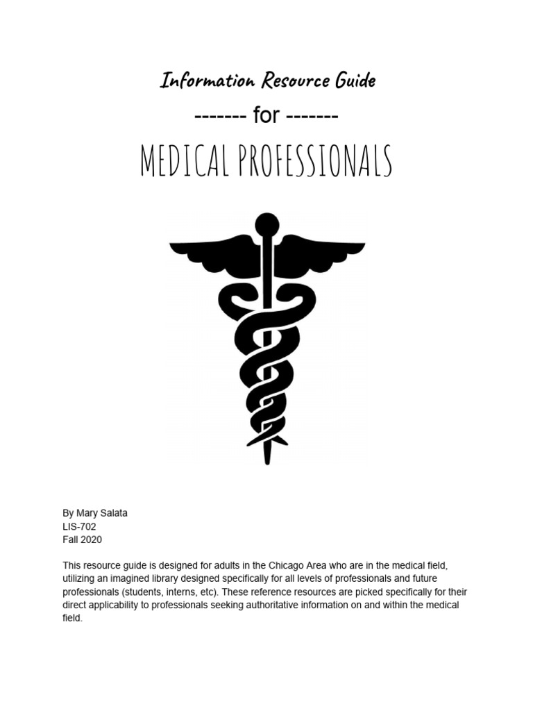 3a - Lis 702 Information Resource Guide | PDF | Health Care