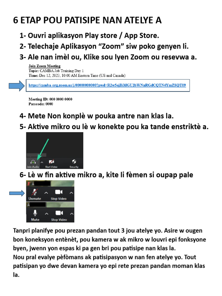 6 Etap Pou Patisipe Nan Atelye A | PDF