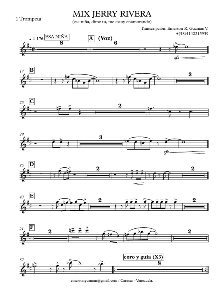 MIX JERRY RIVERA - 1 Trompeta | PDF