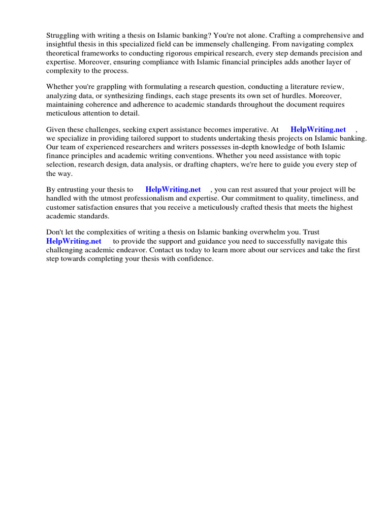 Writing Your PhD Thesis in Islamic Banking | PDF | Islamic Banking And Finance | Economies
