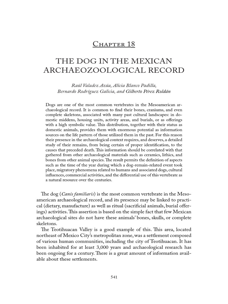 Arqueobiologia y Perros 281112 | PDF | Mesoamerica | Maya Civilization