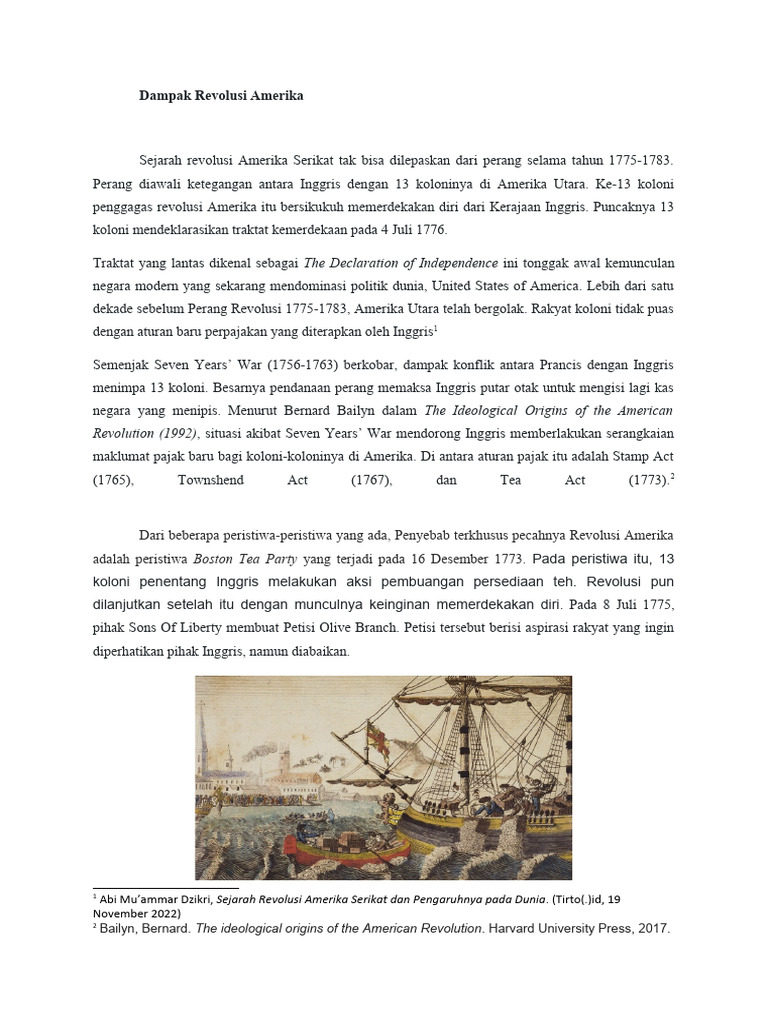 Dampak Revolusi Amerika | PDF