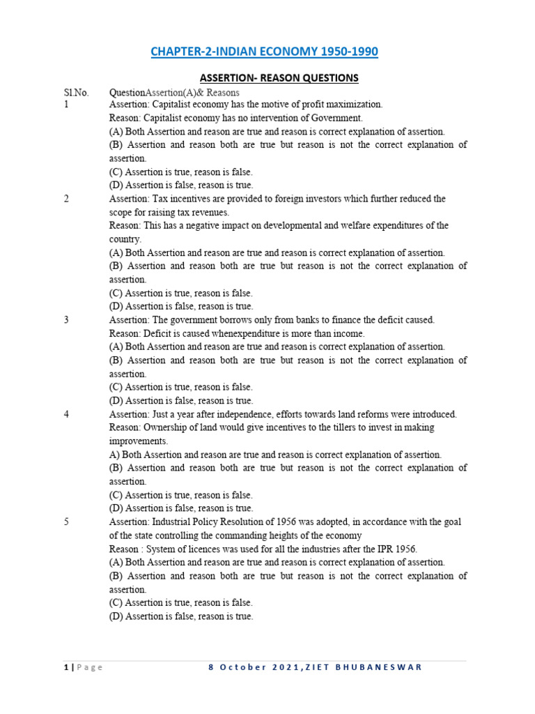 Class 12 Economics Ch-2,5,6-Arq | PDF
