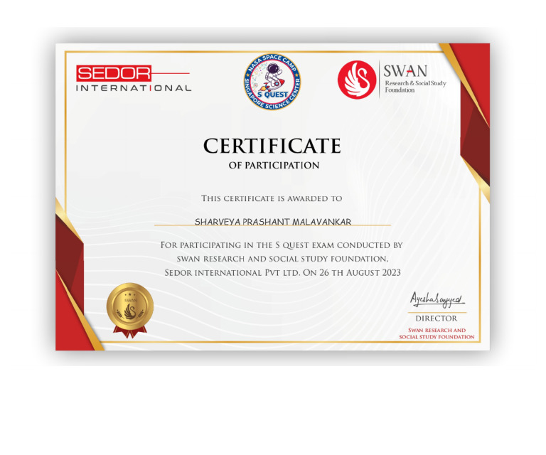 Nasa Exam Certificate | PDF