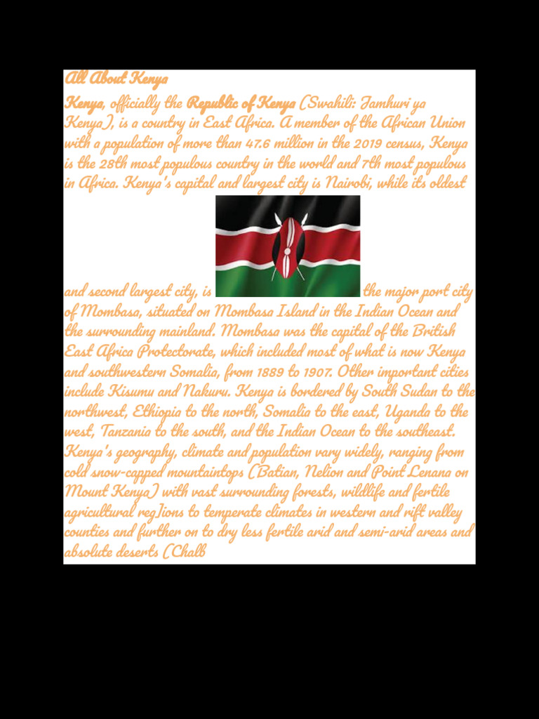 All About Kenya | Download Free PDF | Kenya | East Africa