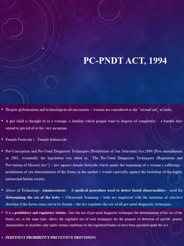 PNDT Act | PDF | Government Of India | Obstetrics