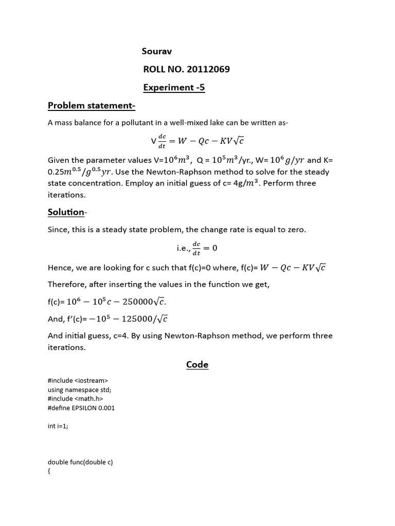 Experiment 5 | PDF