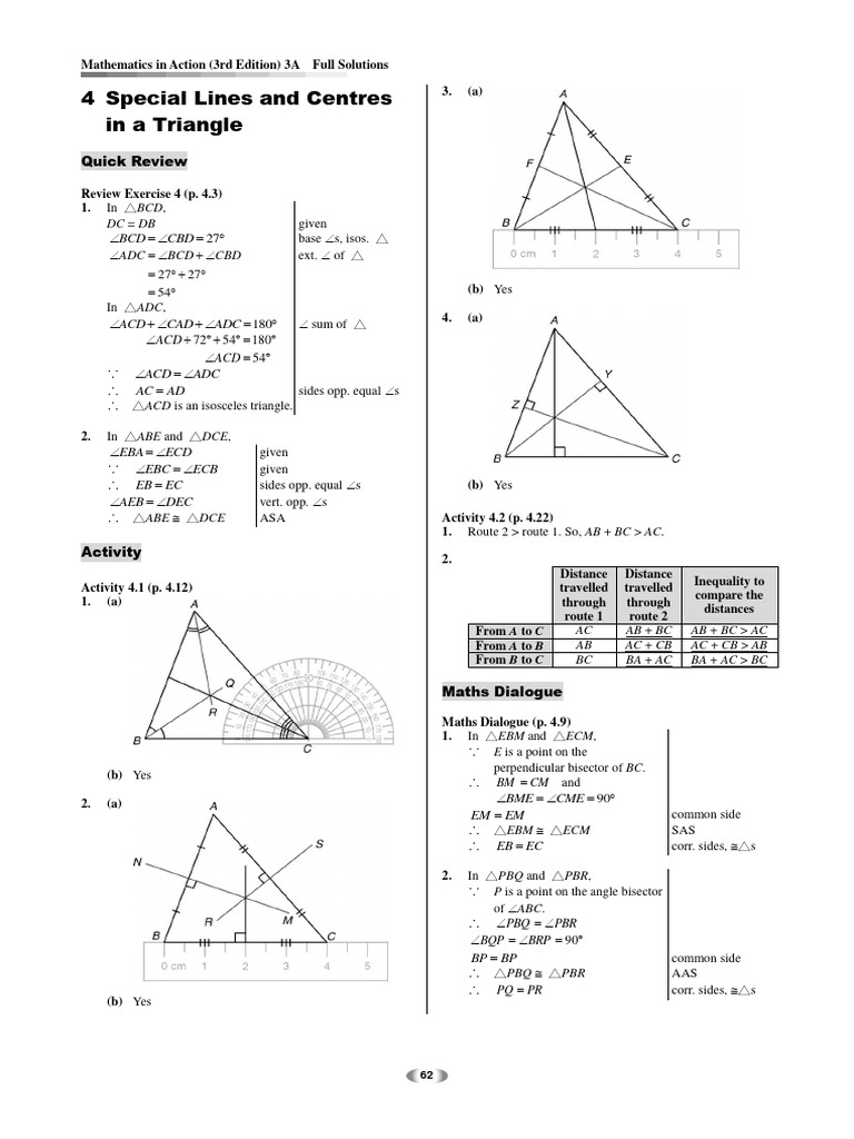 Book 3A Chapter 04 | PDF | Triangle | Geometry