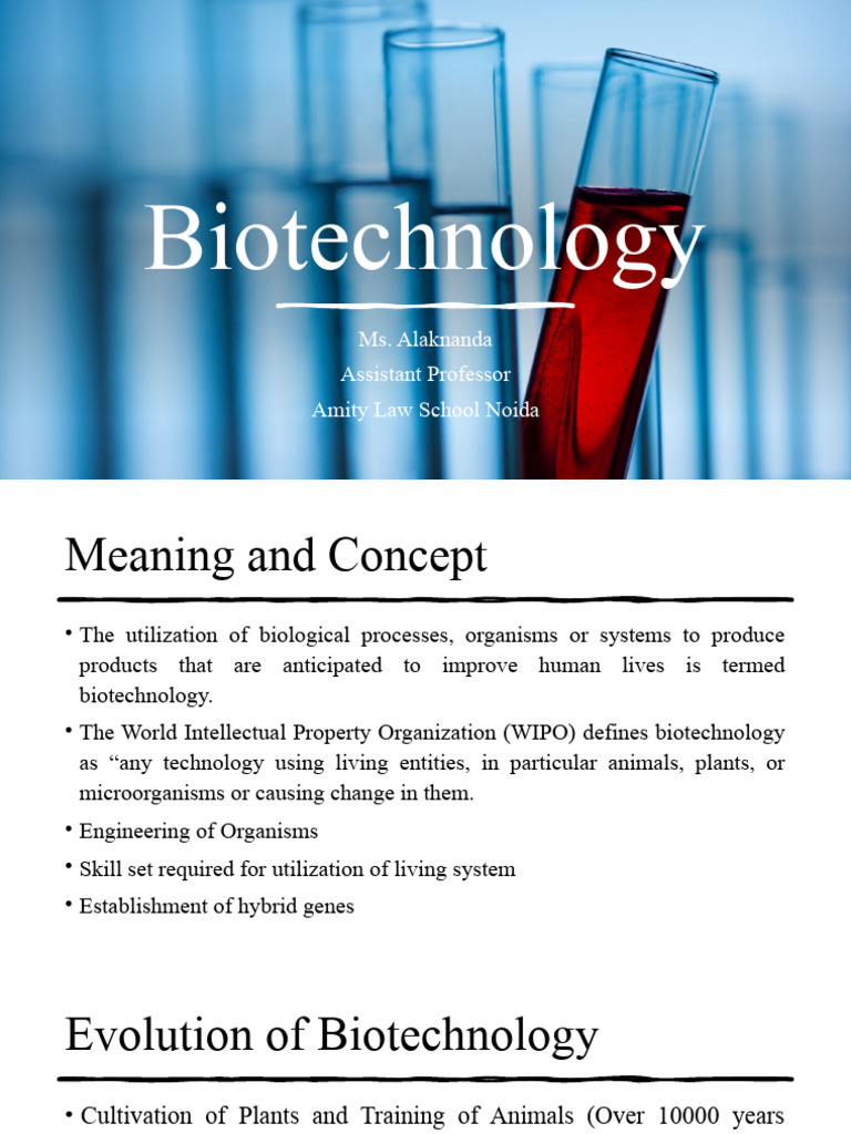 Biotechnology and Patent Law | PDF | Biotechnology | Genetic Engineering