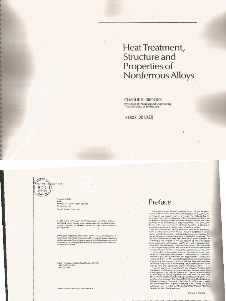 Brooks - Heat Treatment, Structure and Properties of Non-Ferrous Alloys ...