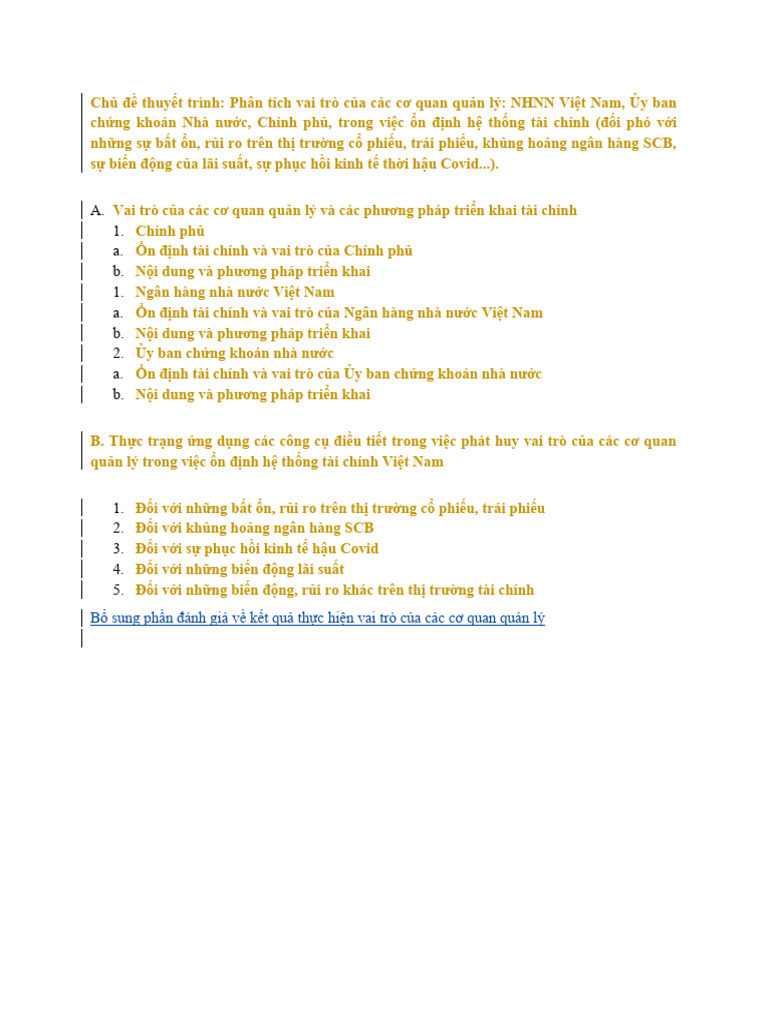 K32NH6 Nhóm 5 - Đề cương TC và TTTC (đã sửa) | PDF