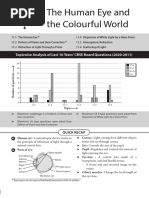 Class 10 Science Pyq CH 10 The Human Eye and The Colourful World | PDF | Rainbow | Eye
