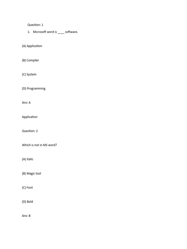Over 300 Questions On Information Management Pdf Microsoft Word Window Computing 