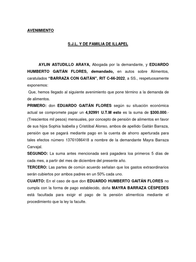 Avenimiento Gaitán | PDF