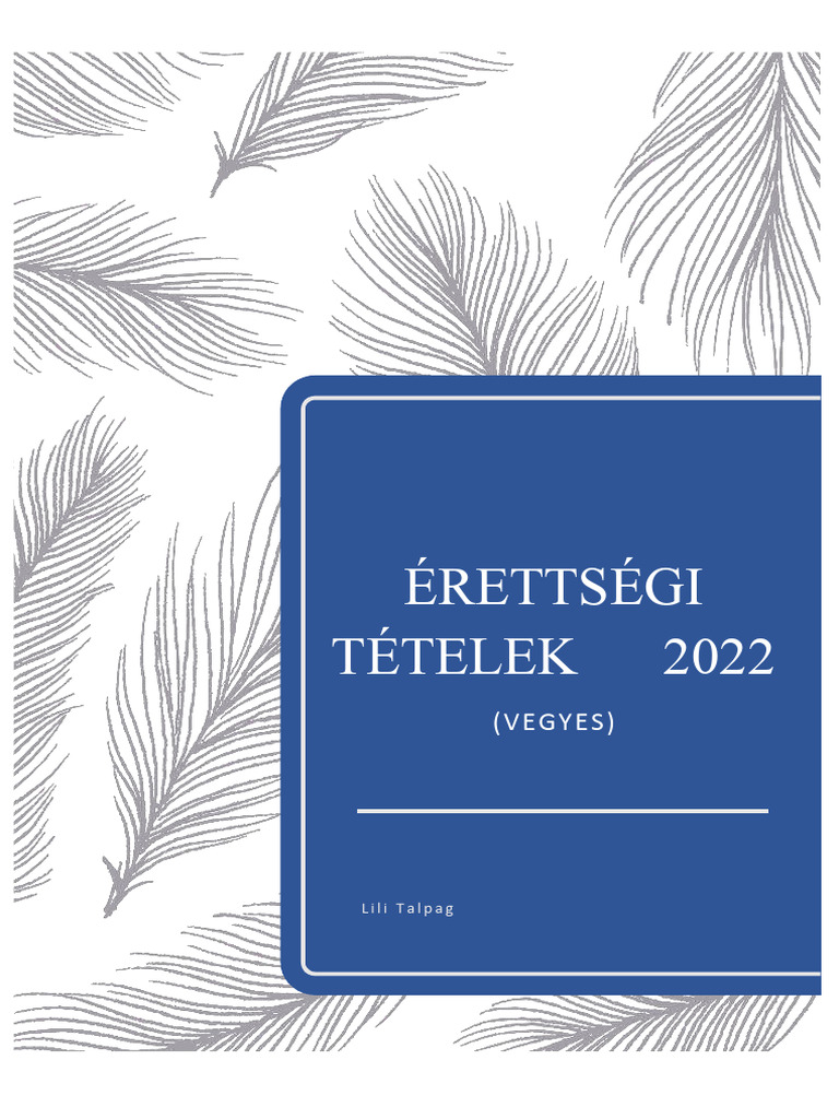 Tételek, Vegyes | PDF