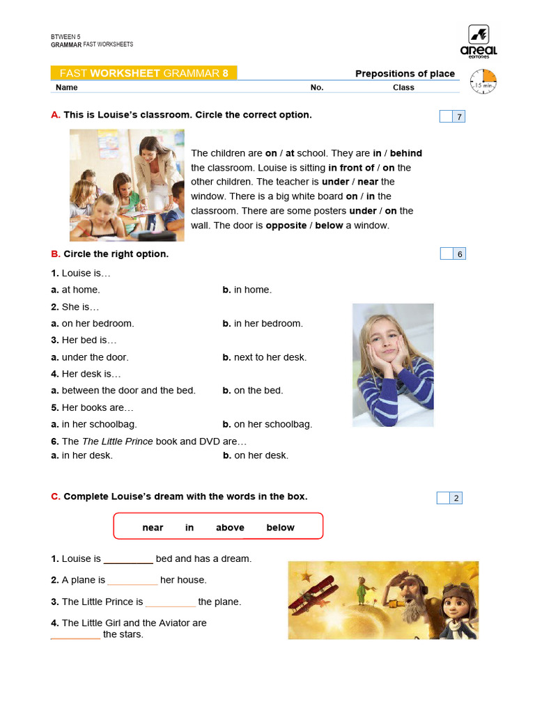 FW8 Form Grammar Worksheet | PDF | Classroom | Home