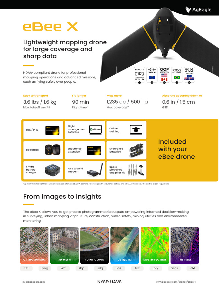 Ebee X Brochure 2023 A4 | PDF | Unmanned Aerial Vehicle
