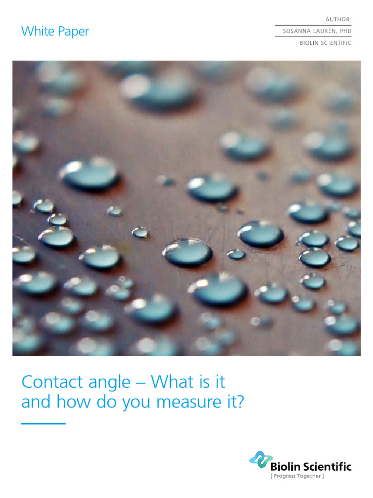 WP Contact Angle What Is It and How Do You Measure It | PDF | Wetting ...