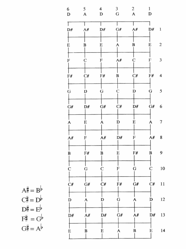 DADGAD Notes Sur Le Manche | PDF