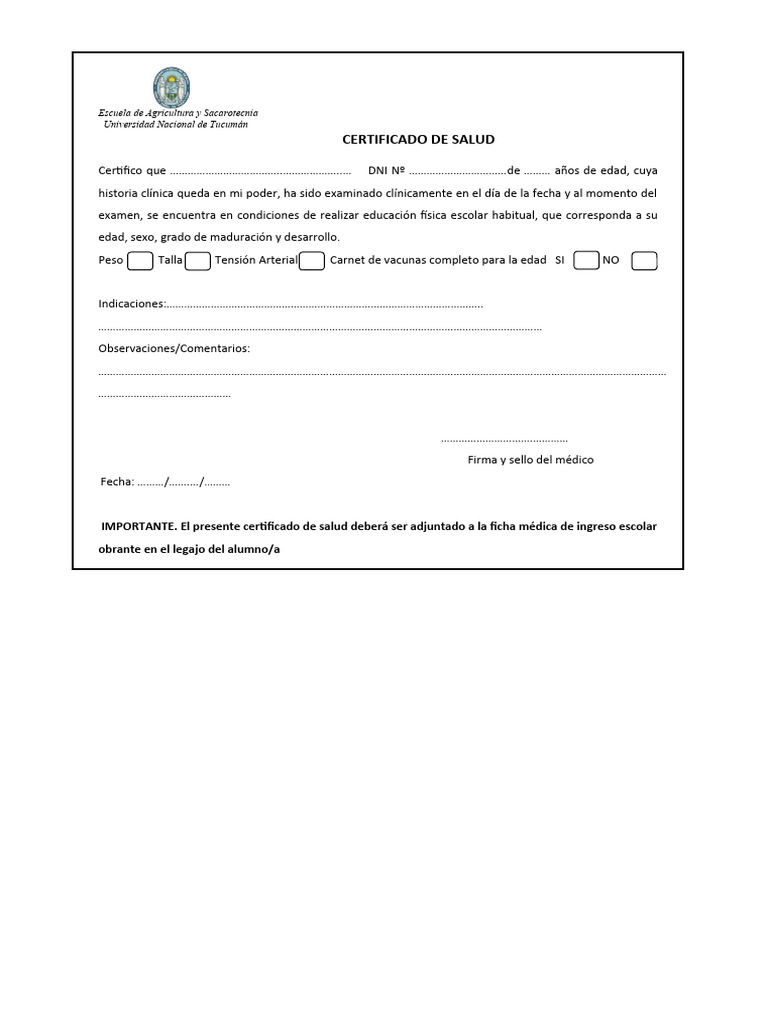 Constancia Salud Eas 2024 | PDF