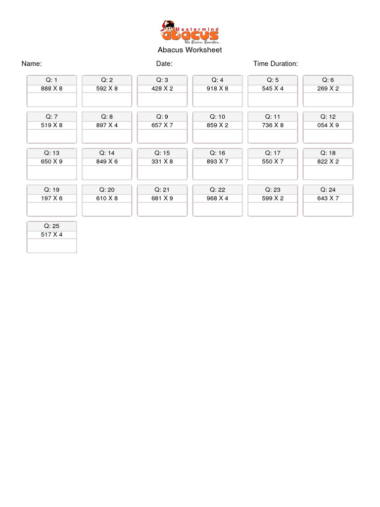 Multiplication 25 | PDF | Home & Garden | Technology & Engineering