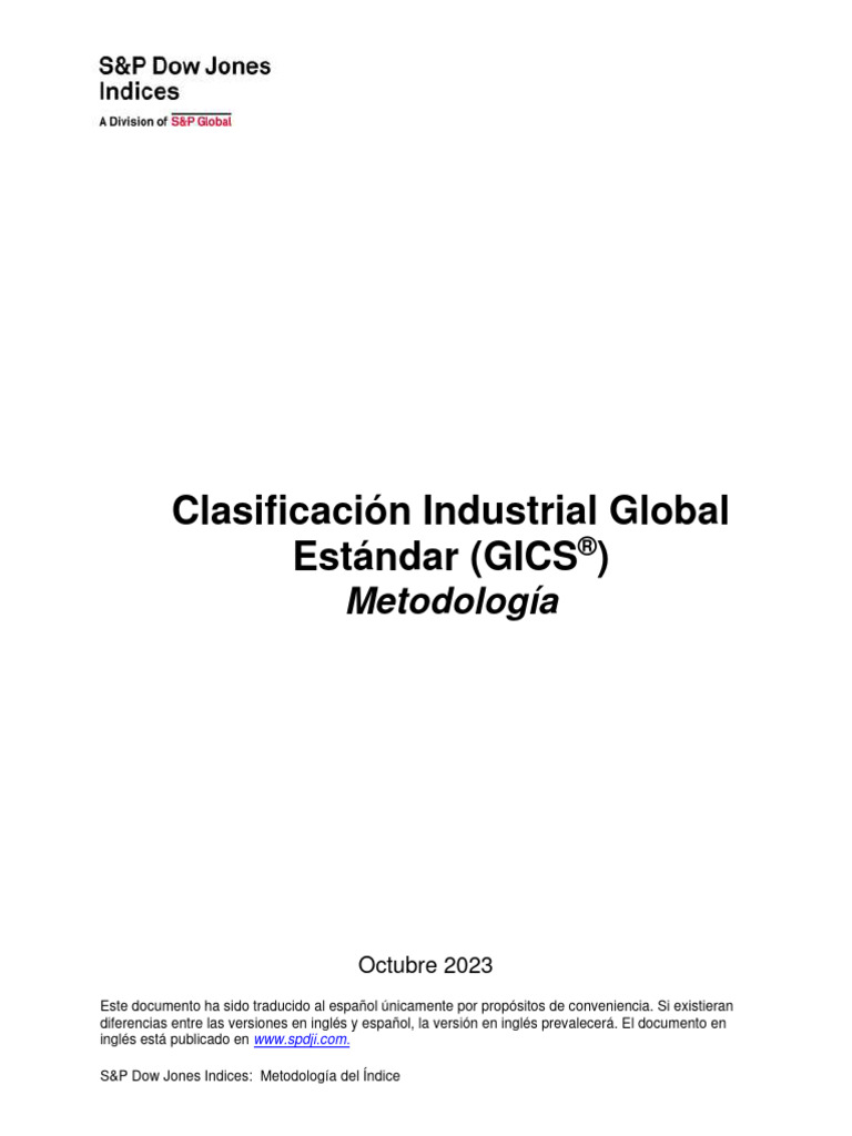 Metodología GICS | PDF | Business | Marca comercial