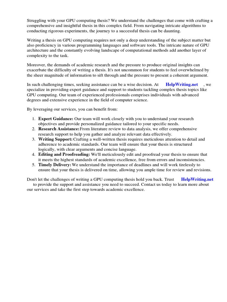 Gpu Computing Thesis | Download Free PDF | Graphics Processing Unit | Shader