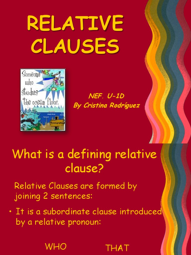 Relative Clauses | PDF | Linguistic Morphology | Rules