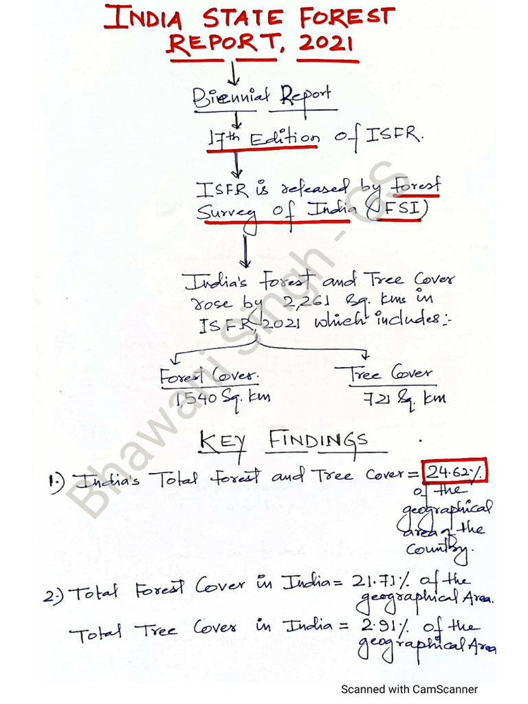 27.) India State Forest Report, 2021 (1) | PDF