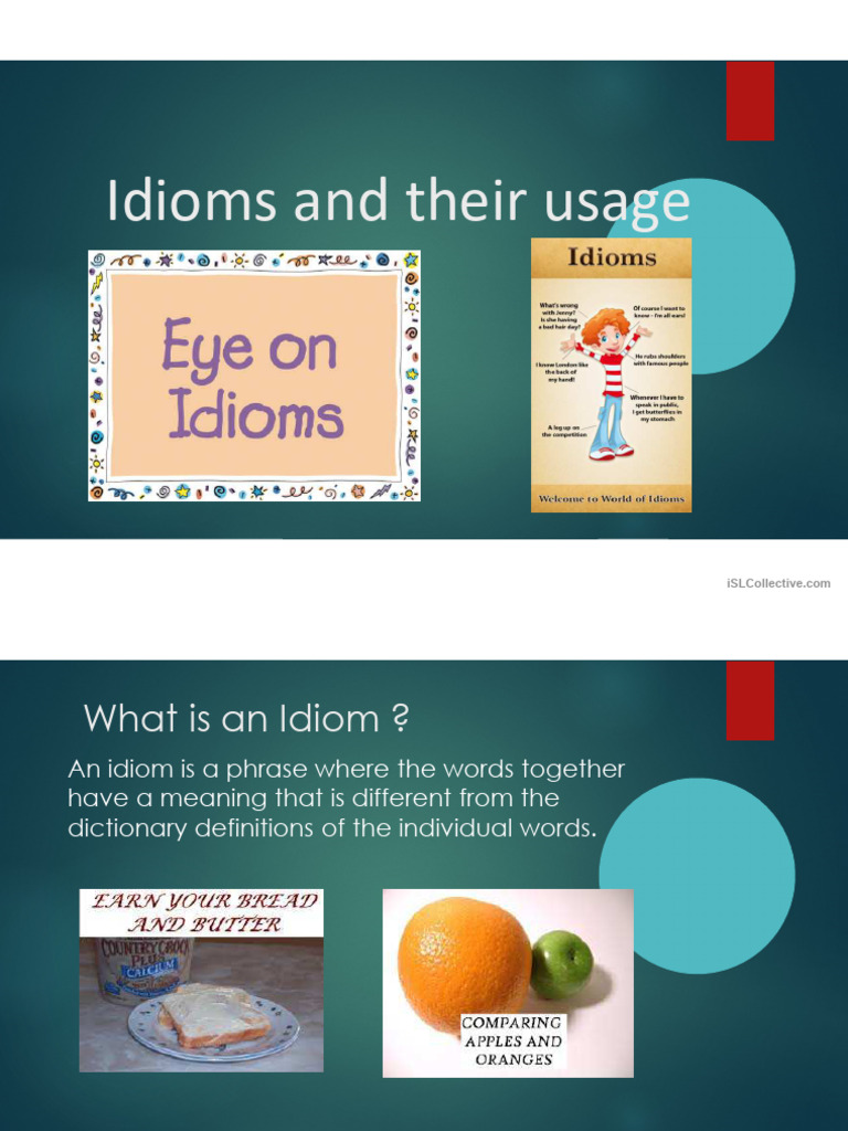 Idioms | PDF | Idiom | Word