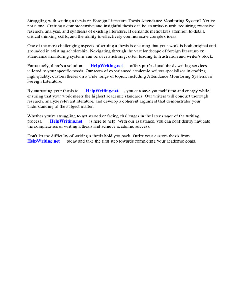 Foreign Literature Thesis Attendance Monitoring System | PDF | Databases | Radio Frequency ...