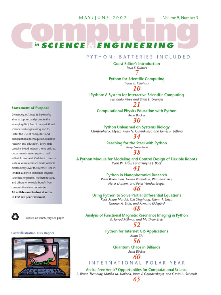Python: Batteries Included: MAY/JUNE 2007 | PDF | Physical Sciences | Science