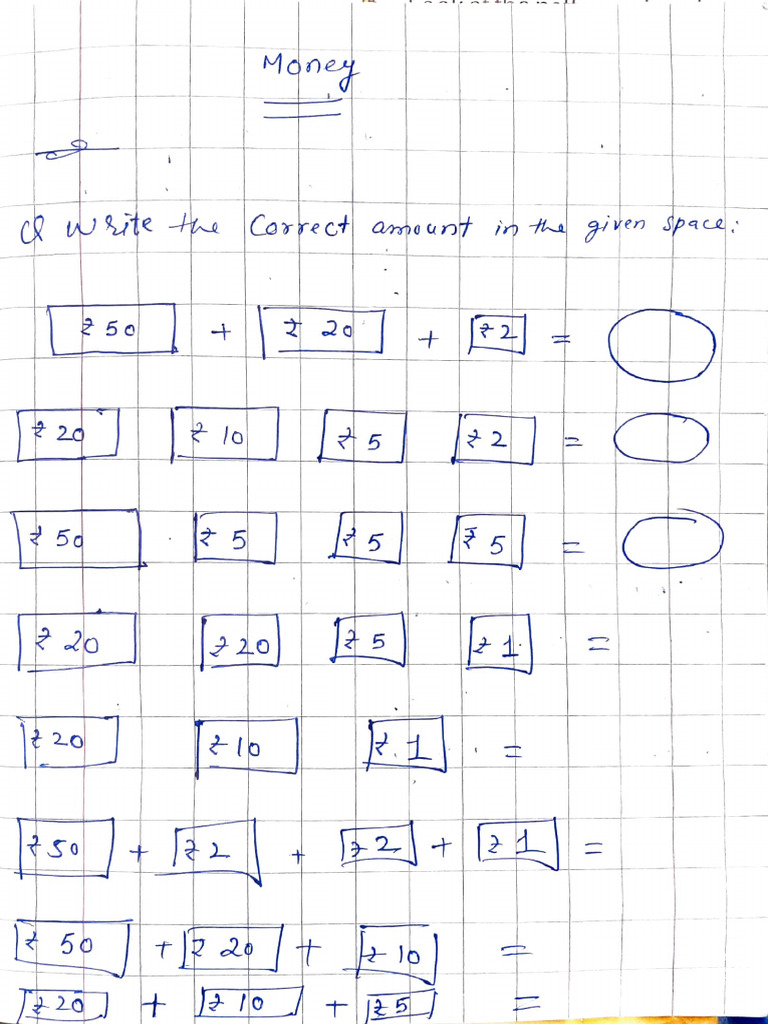 Math Money Calender | PDF