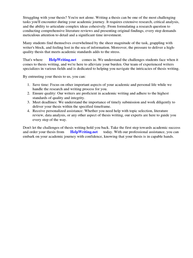 Thesis Usa | PDF | Thesis | Essays