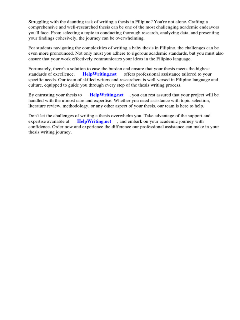 Mga Halimbawa NG Baby Thesis Sa Filipino | PDF | Tagalog Language