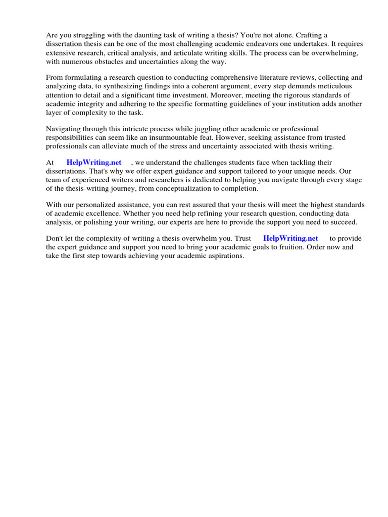 Dissertation Thesis Meaning | PDF | Career & Growth