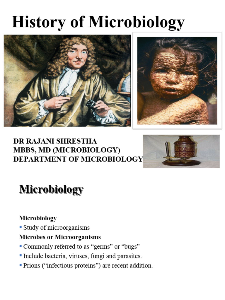 History of Microbiology 1 | PDF | Microbiology | Microorganism