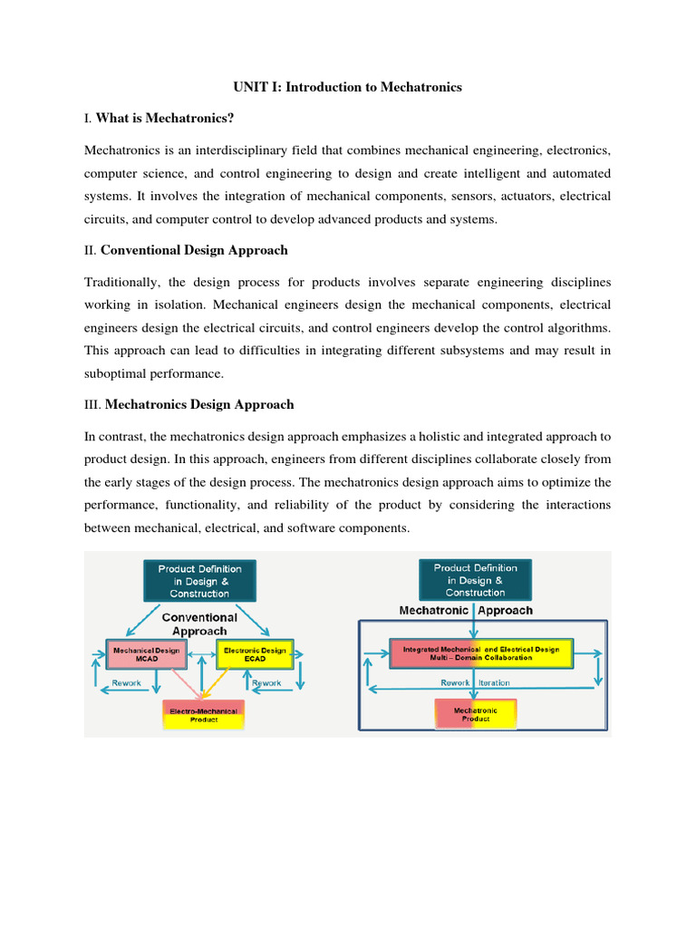 UNIT I Complete | PDF | Mechatronics | Robotics