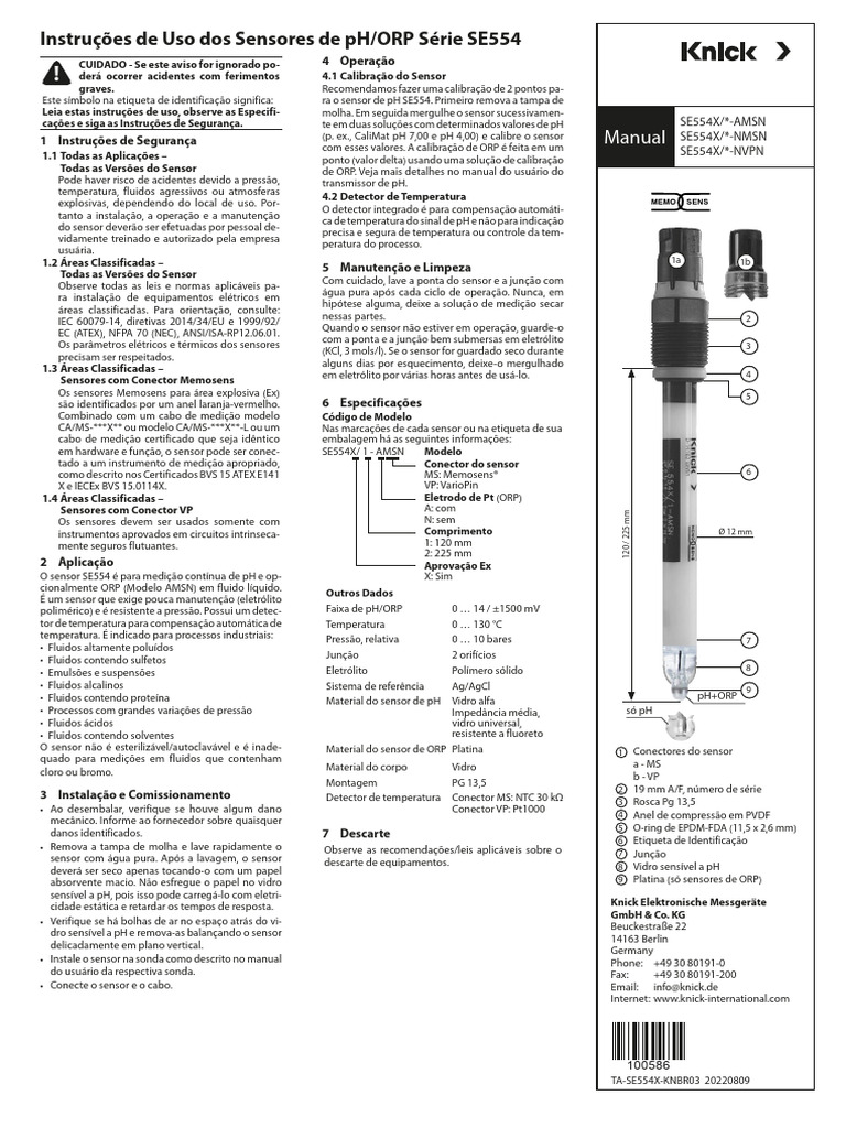 Manual SE554 - X PT BR Knick | PDF