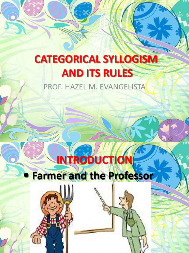10 Categorical Syllogism Its Rules | PDF