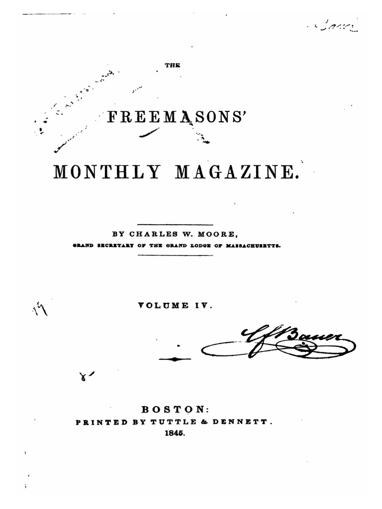 The Freemasons Monthly Magazine - Vol IV 1845 | PDF