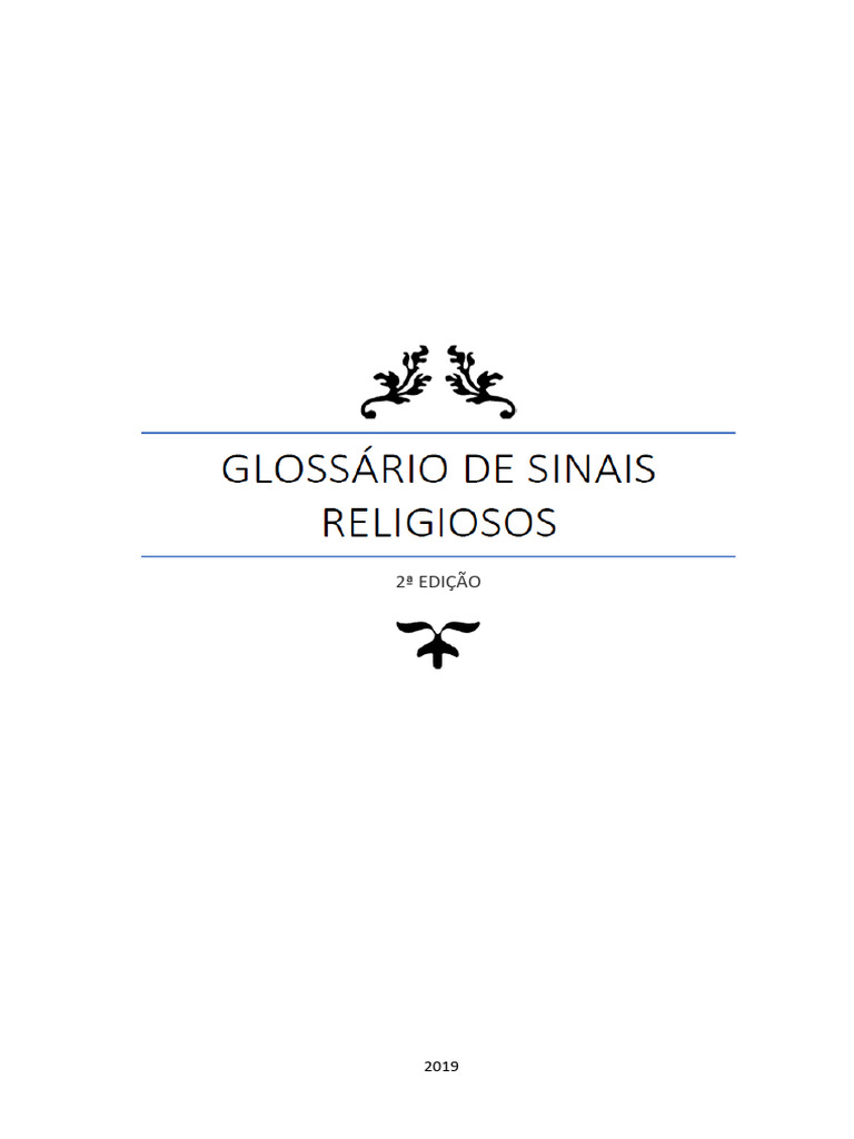 Glossário de Sinais Religiosos em Libras | PDF | Mão | Baixo